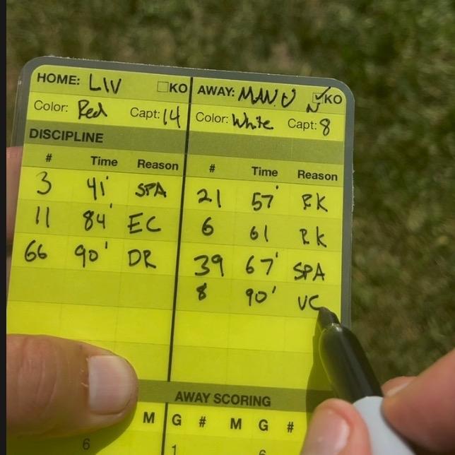 Red & Yellow Referee Scorecard – REFS NEED LOVE TOO