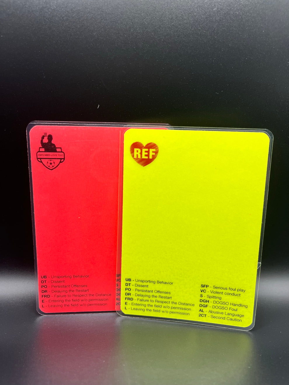 Red & Yellow Referee Scorecard – REFS NEED LOVE TOO