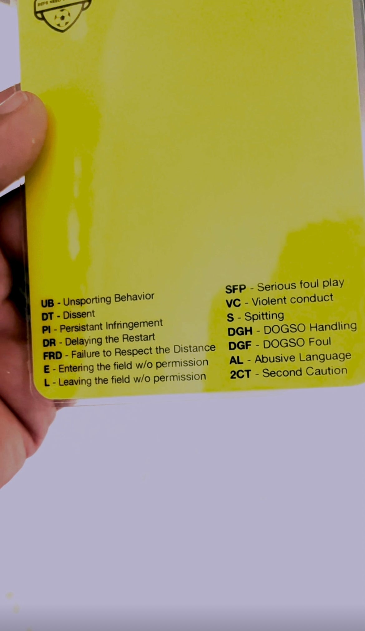 Referee Score Card Set – REFS NEED LOVE TOO